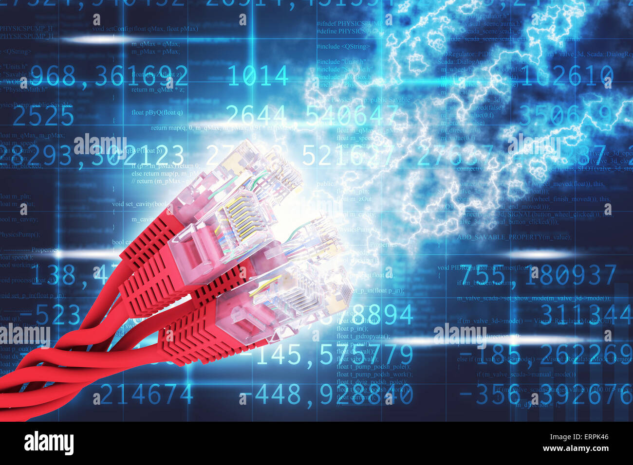 Set of computer cables Stock Photo - Alamy