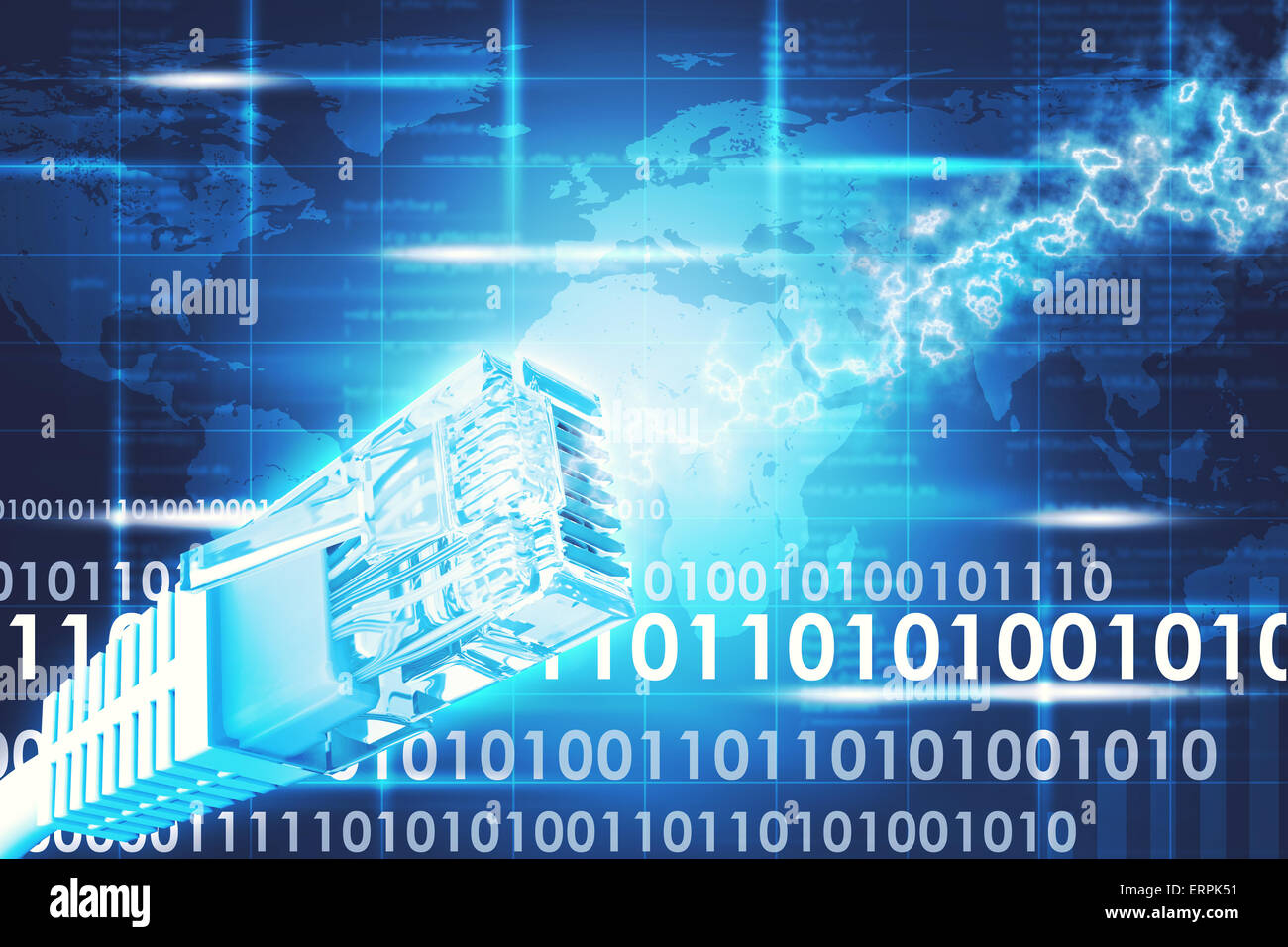 Blue computer wires hi-res stock photography and images - Alamy