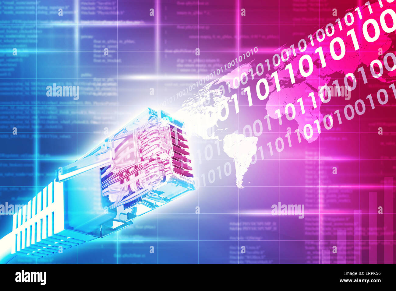 Colorful computer cable Stock Photo - Alamy