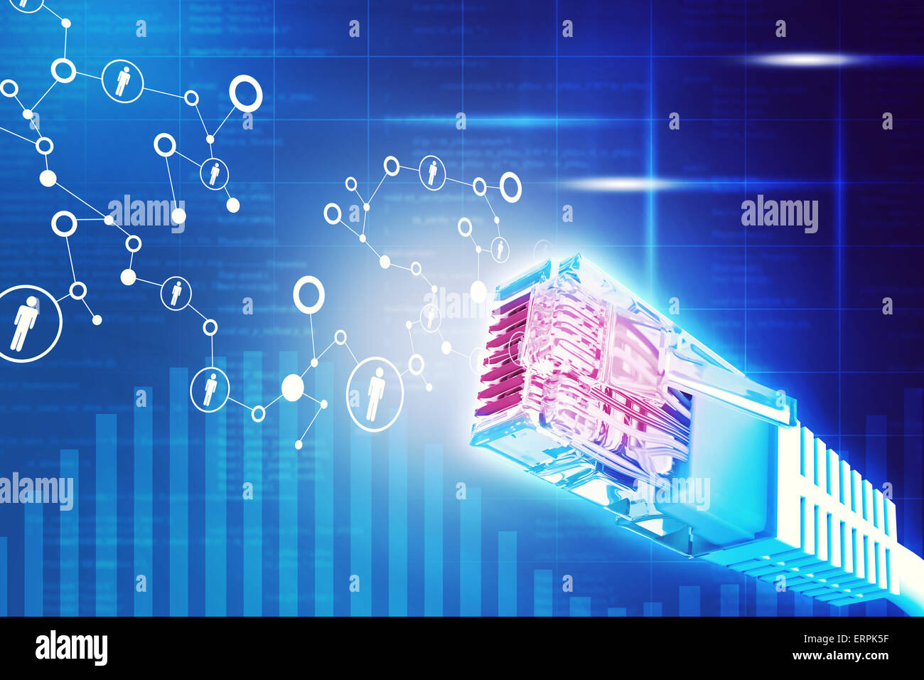 Colorful computer cable Stock Photo - Alamy