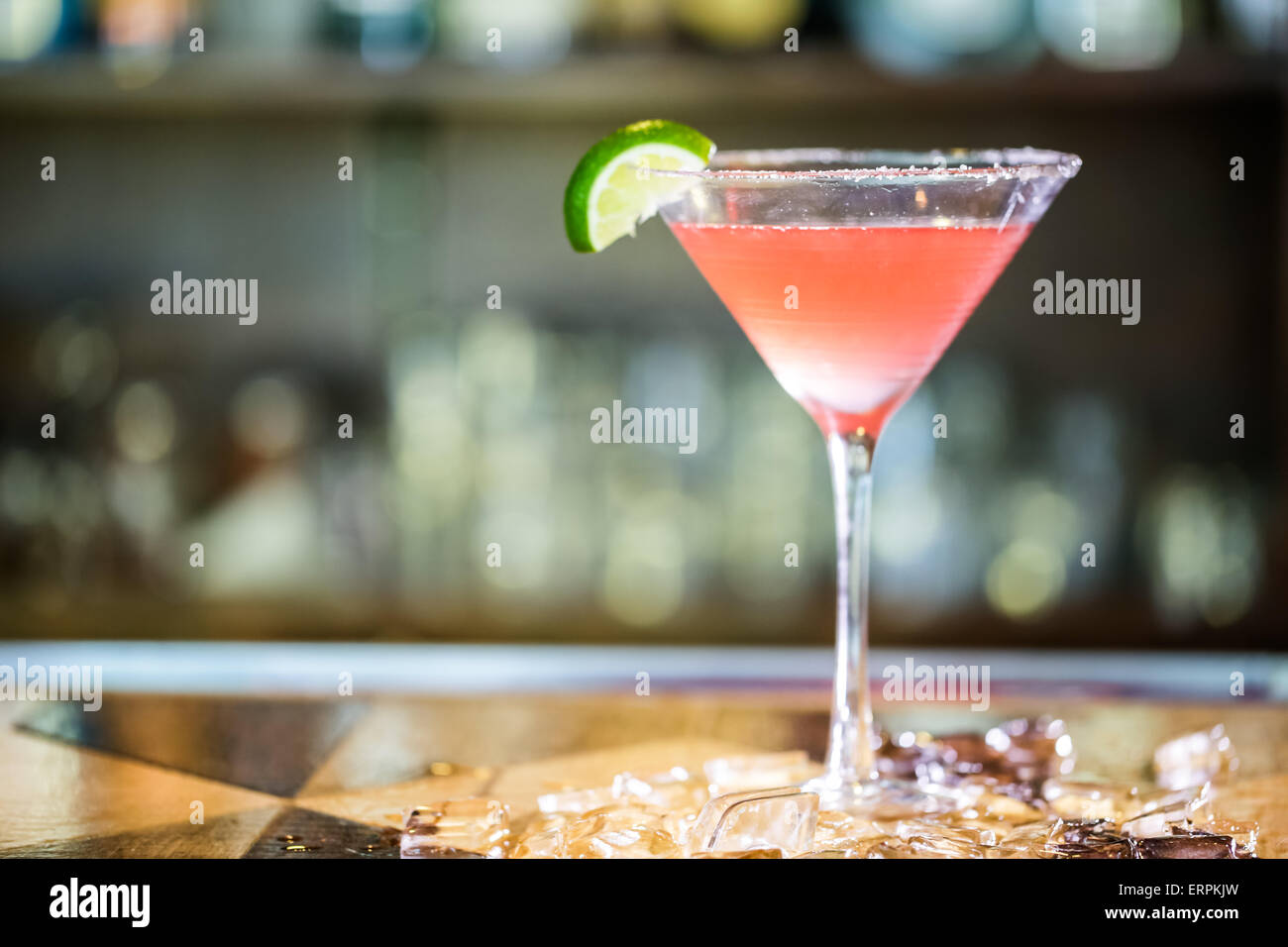 Cosmopolitan cocktail prepared at the bar Stock Photo - Alamy