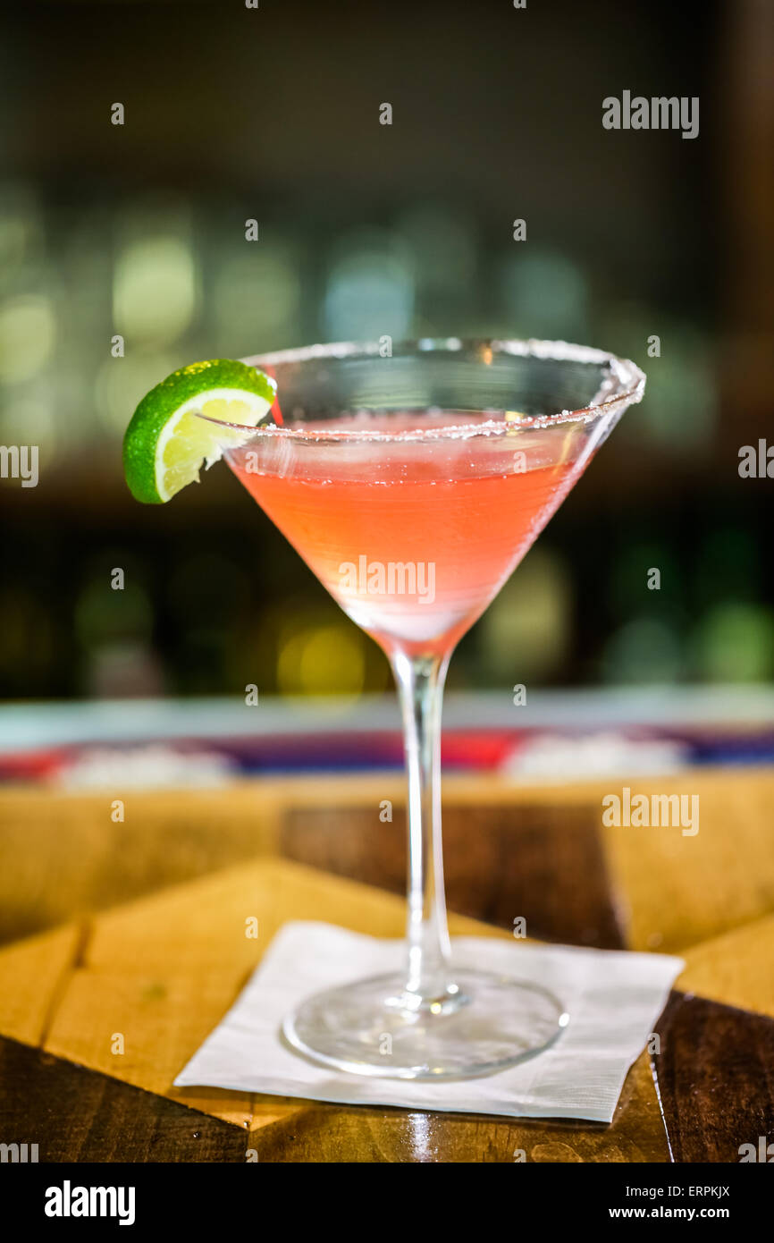 Cosmopolitan cocktail prepared at the bar Stock Photo - Alamy