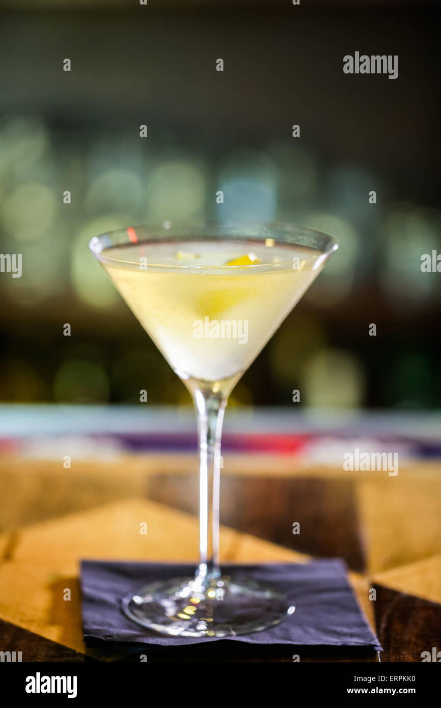 Limoncello martini cocktail prepared at the bar Stock Photo - Alamy