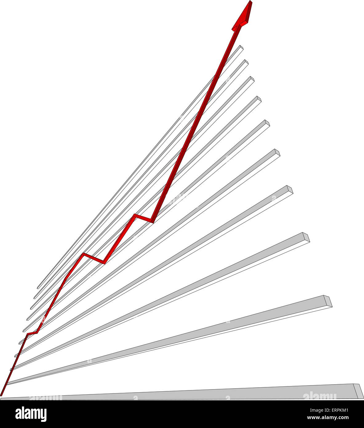 Diagram with red curve. Vector illustration Stock Vector Image & Art ...