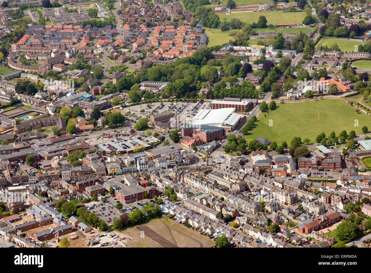 aerial view of Newmarket town centre in Suffolk, UK Stock Photo - Alamy