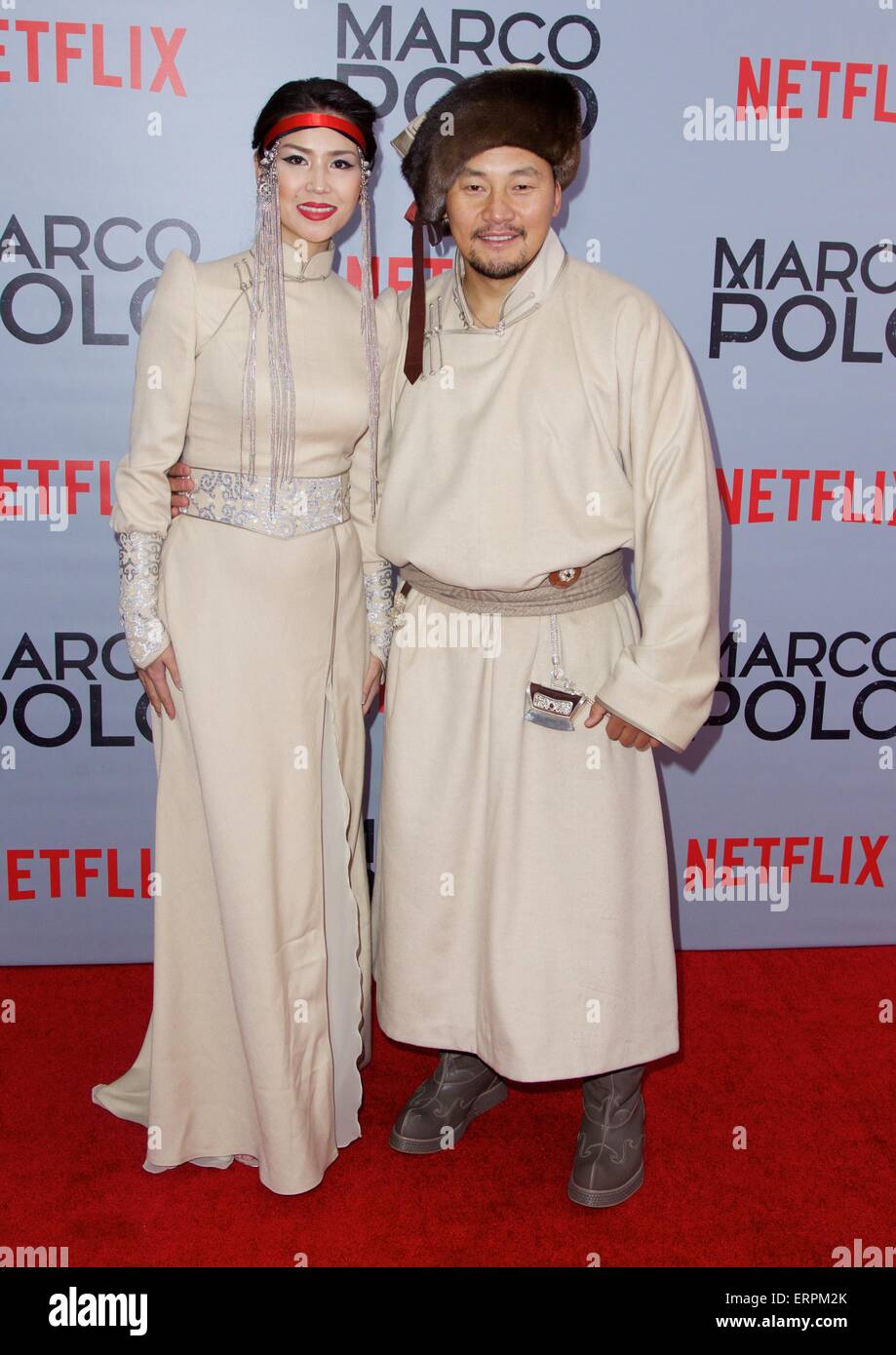 New York premiere of 'Marco Polo' at AMC Lincoln Square - Arrivals Featuring: Amarsaikhan ...