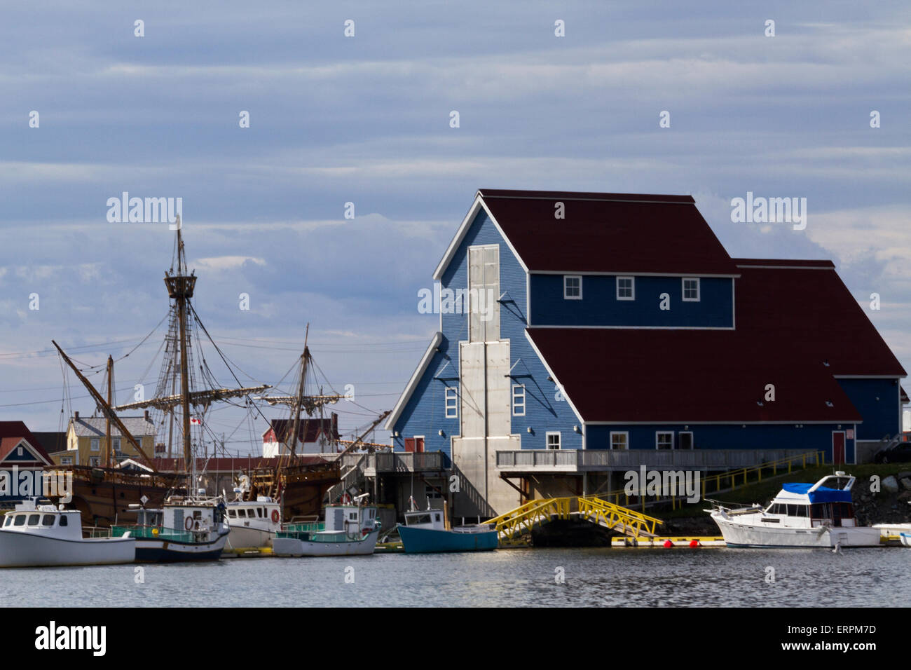 Maritime view of Bonavista Harbour and the Matthew Legacy ...