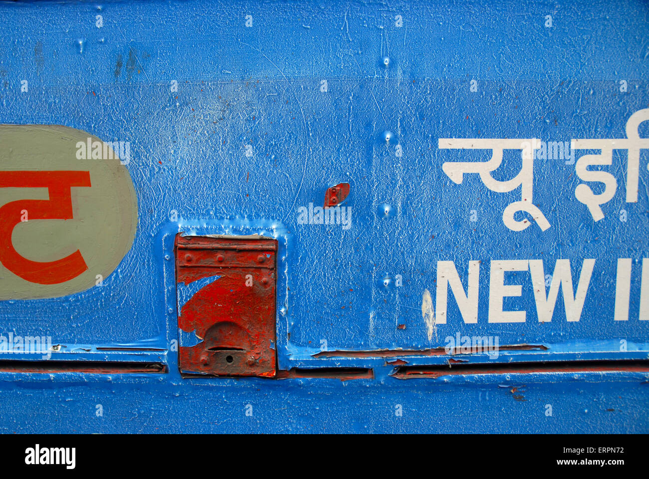 Close up of side of blue bus, Mumbai, Maharashtra, India Stock Photo ...