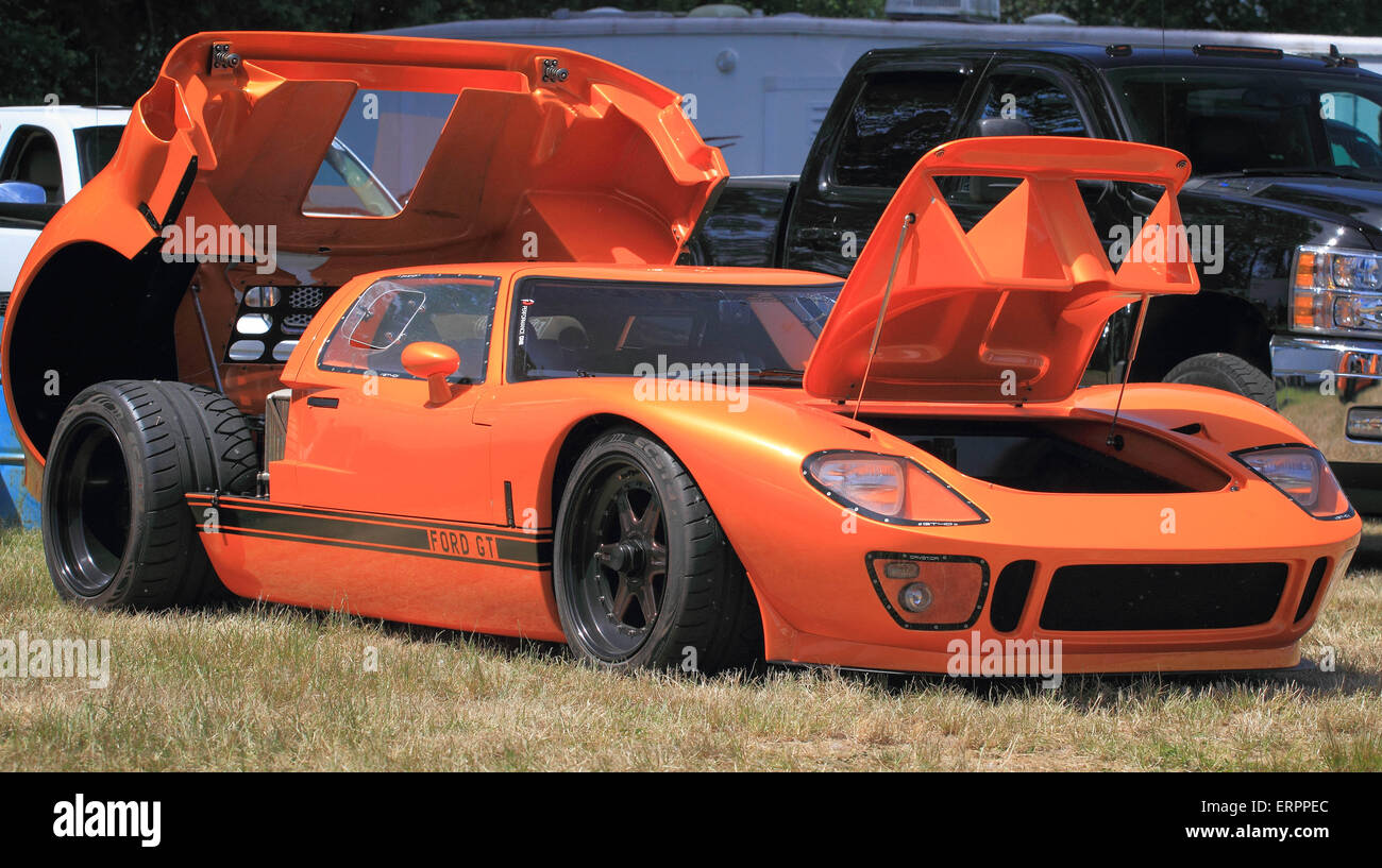 Orange Ford GT Sports Car Stock Photo - Alamy