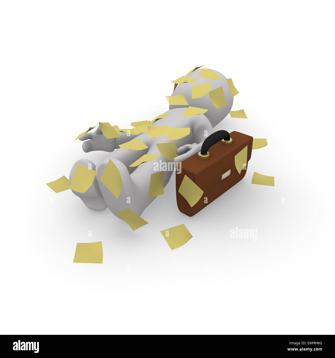 Man post note on head Cut Out Stock Images & Pictures - Alamy