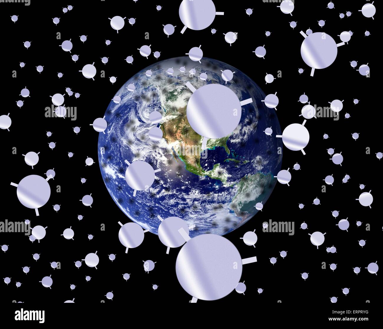 Planet earth with mirrors in space hi-res stock photography and images ...