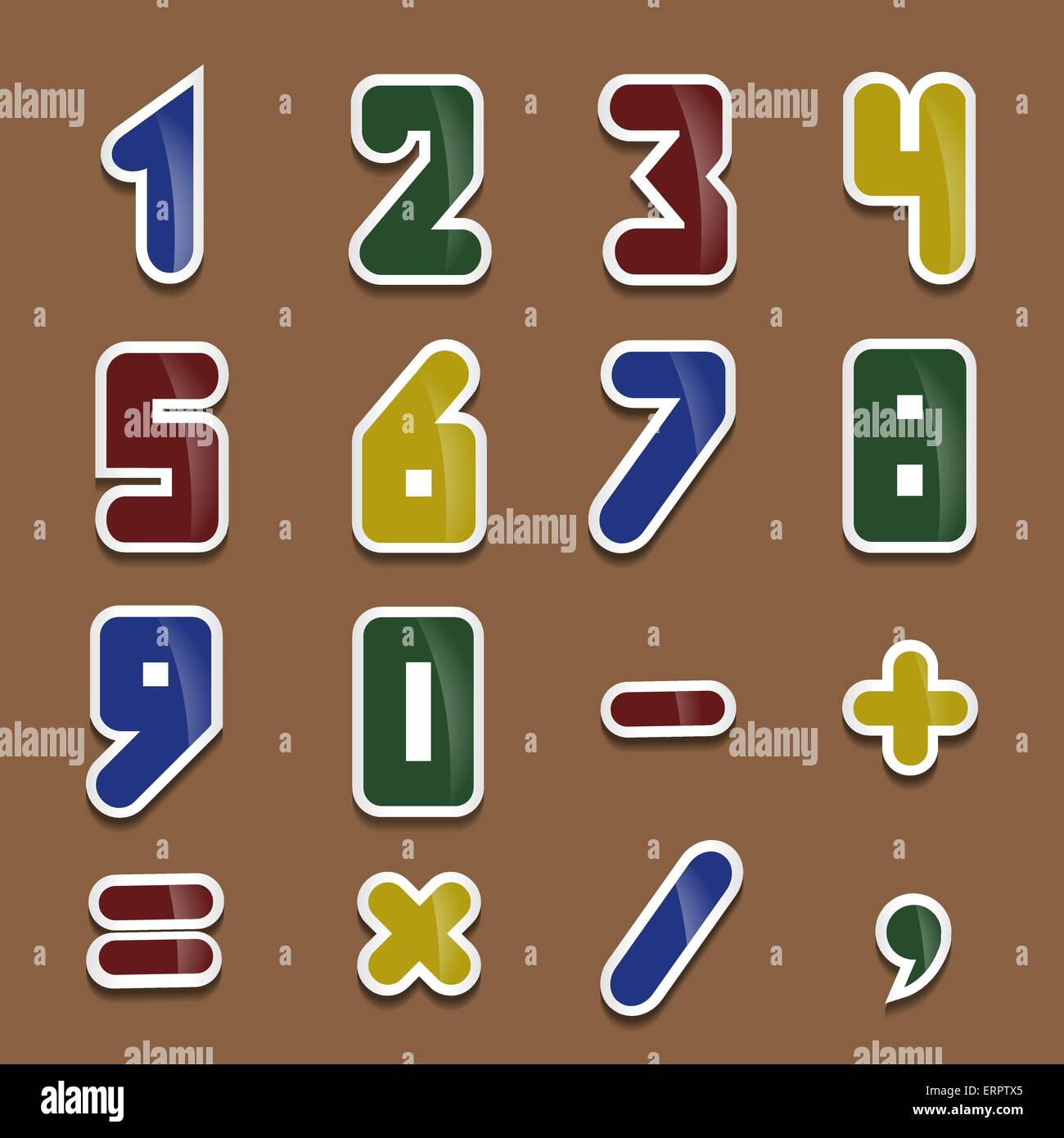 Simple form number and sign set. Vector illustration background or ...