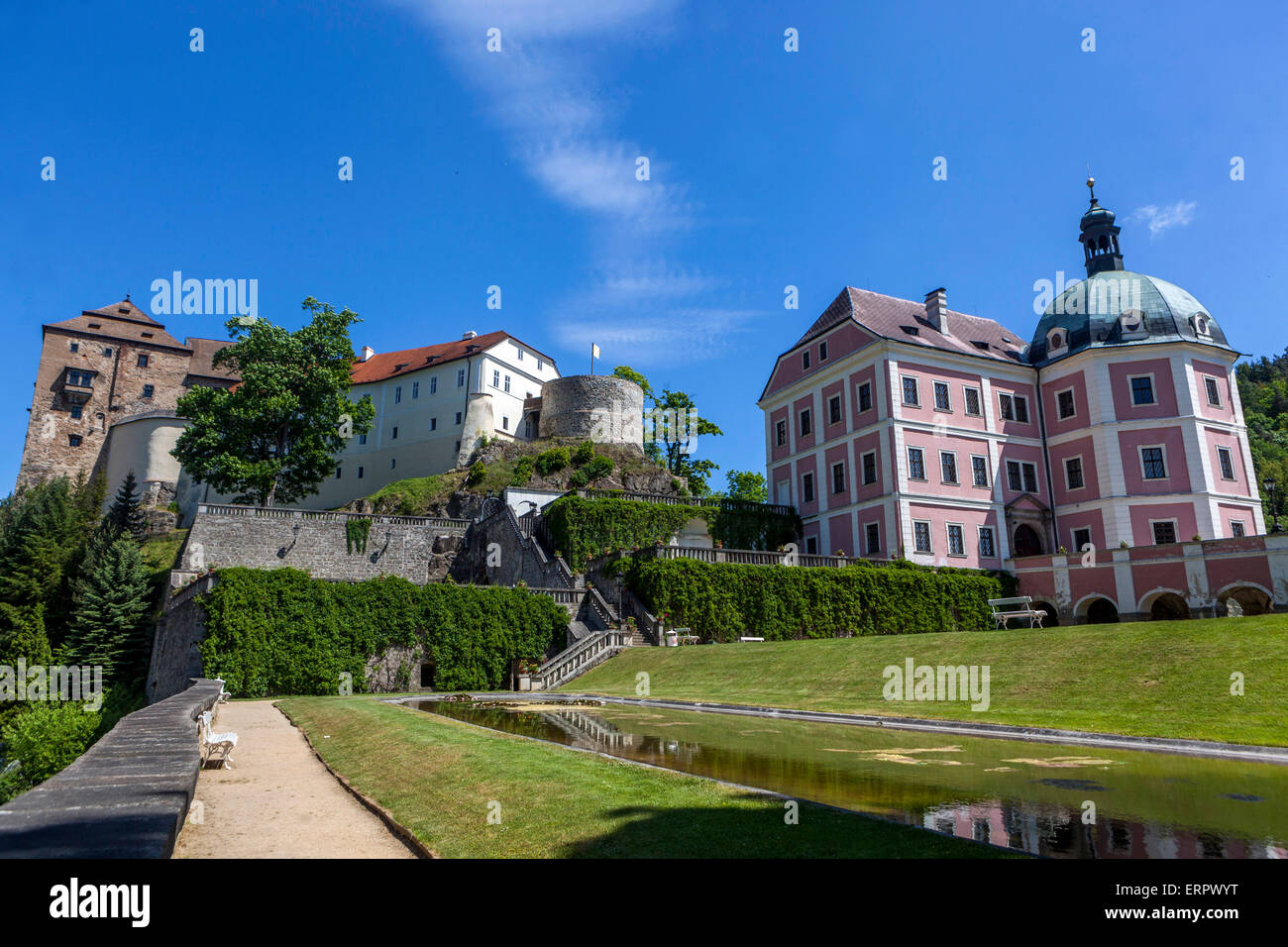 Becov Nad Teplou skyline. Baroque and Gothic, region Karlovy Vary ...