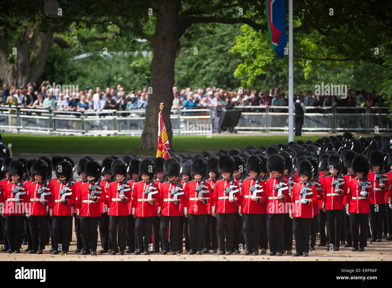 1st Battalion Welsh Guards in line at Horse Guards Parade for the final ...