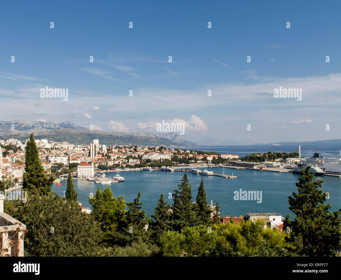 View at Split, Croatia from Marjan hill Stock Photo - Alamy