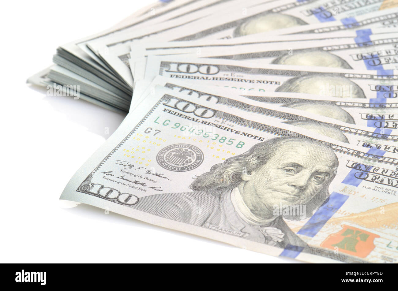 close up hundred dollars bank notes background Stock Photo - Alamy