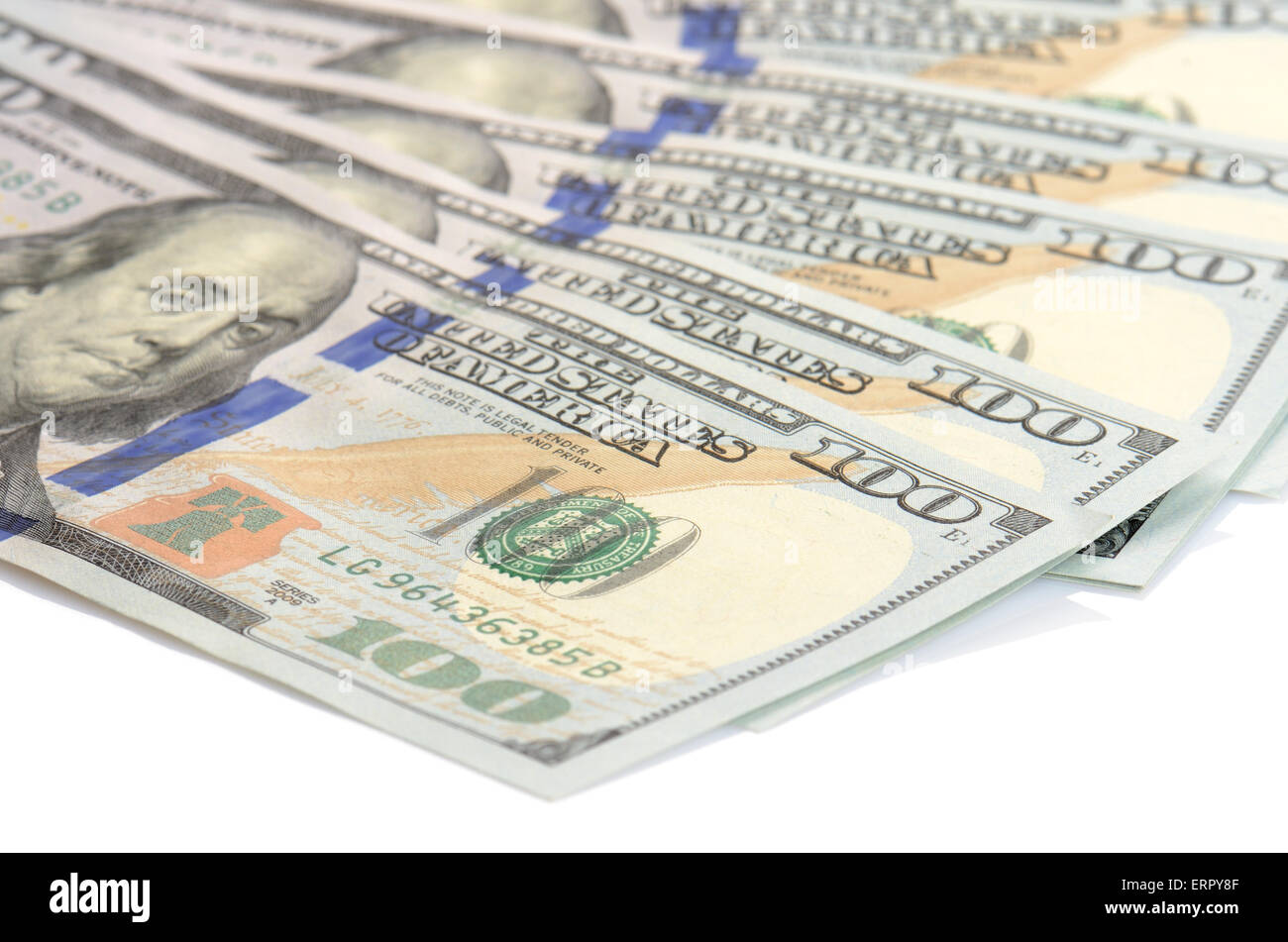 close up hundred dollars bank notes background Stock Photo - Alamy