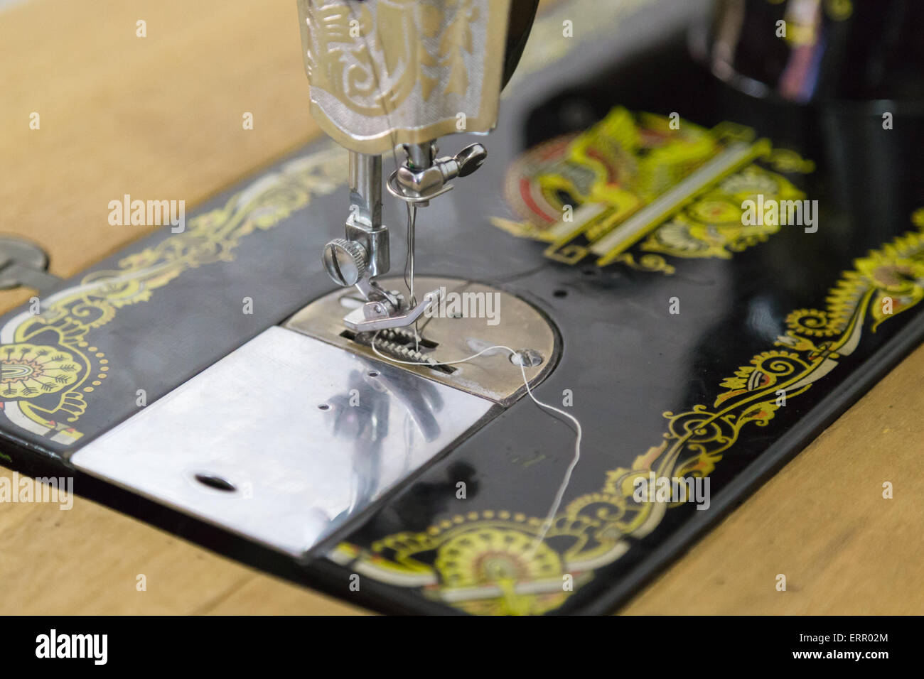 Detail of sewing machine Stock Photo - Alamy