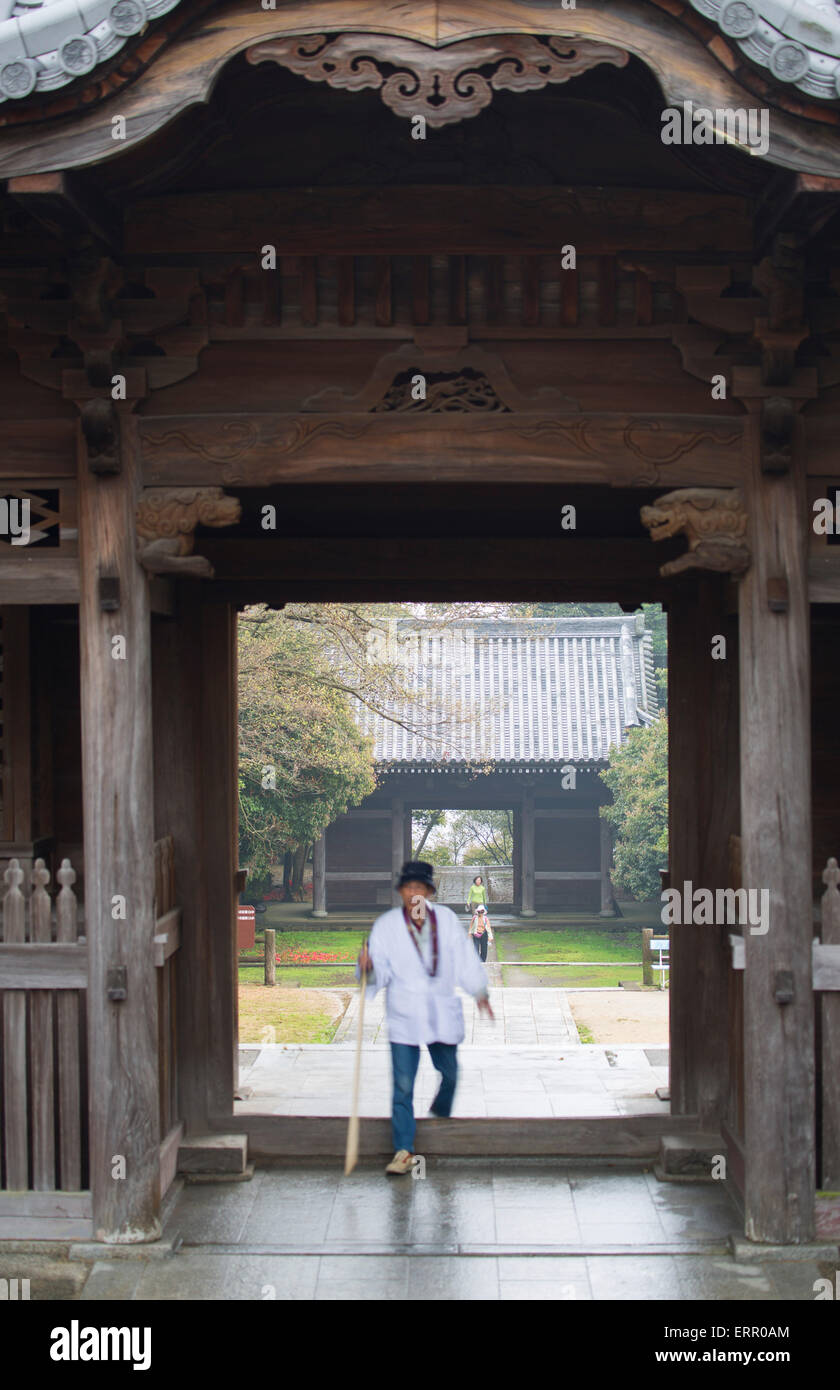 Pilgrim at Yashima-ji, Takamatsu, Shikoku, Japan Stock Photo - Alamy