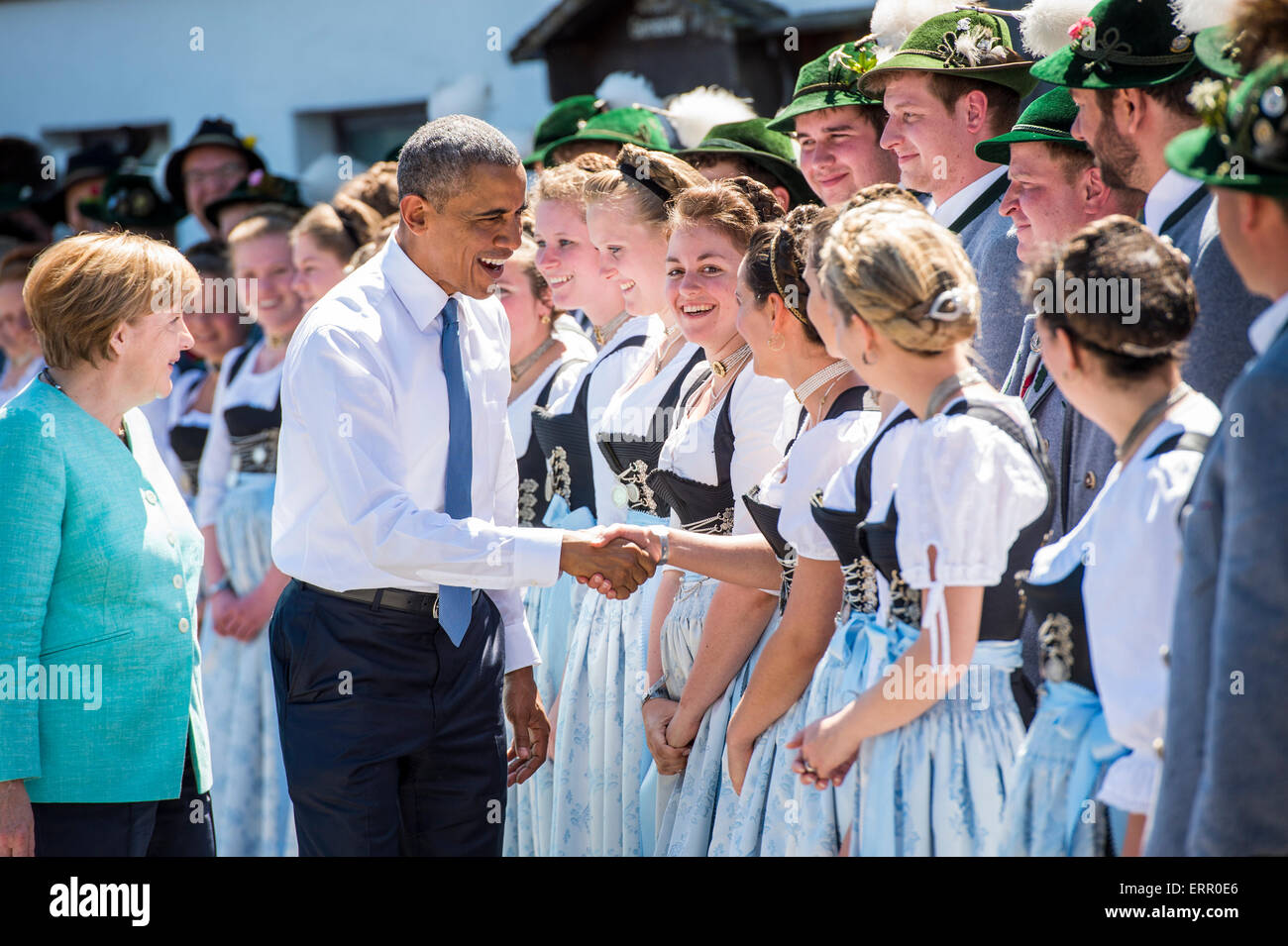 US President Barack Obama talks to members of the public in traditional ...