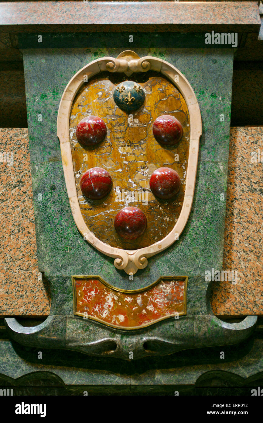 Medici Crest, Tomb of Cosimo Medici, Florence, Italy Stock Photo - Alamy