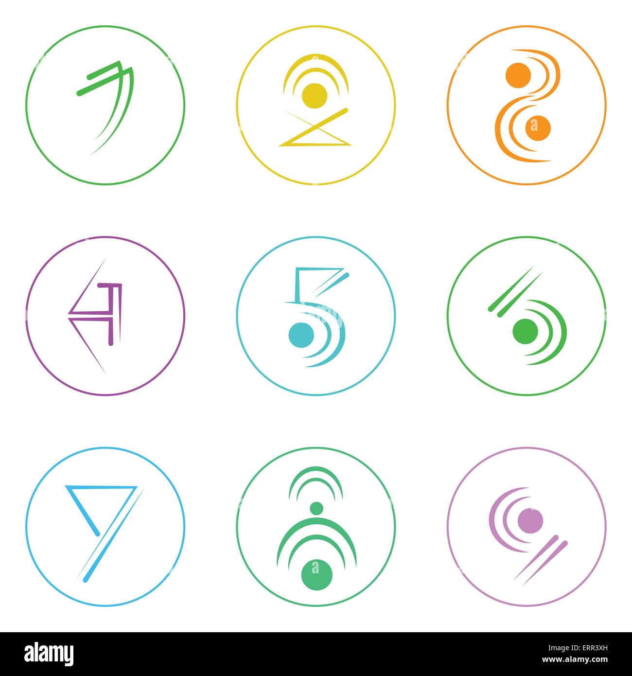 Circle brand logo thin letter icon Stock Vector Images - Alamy