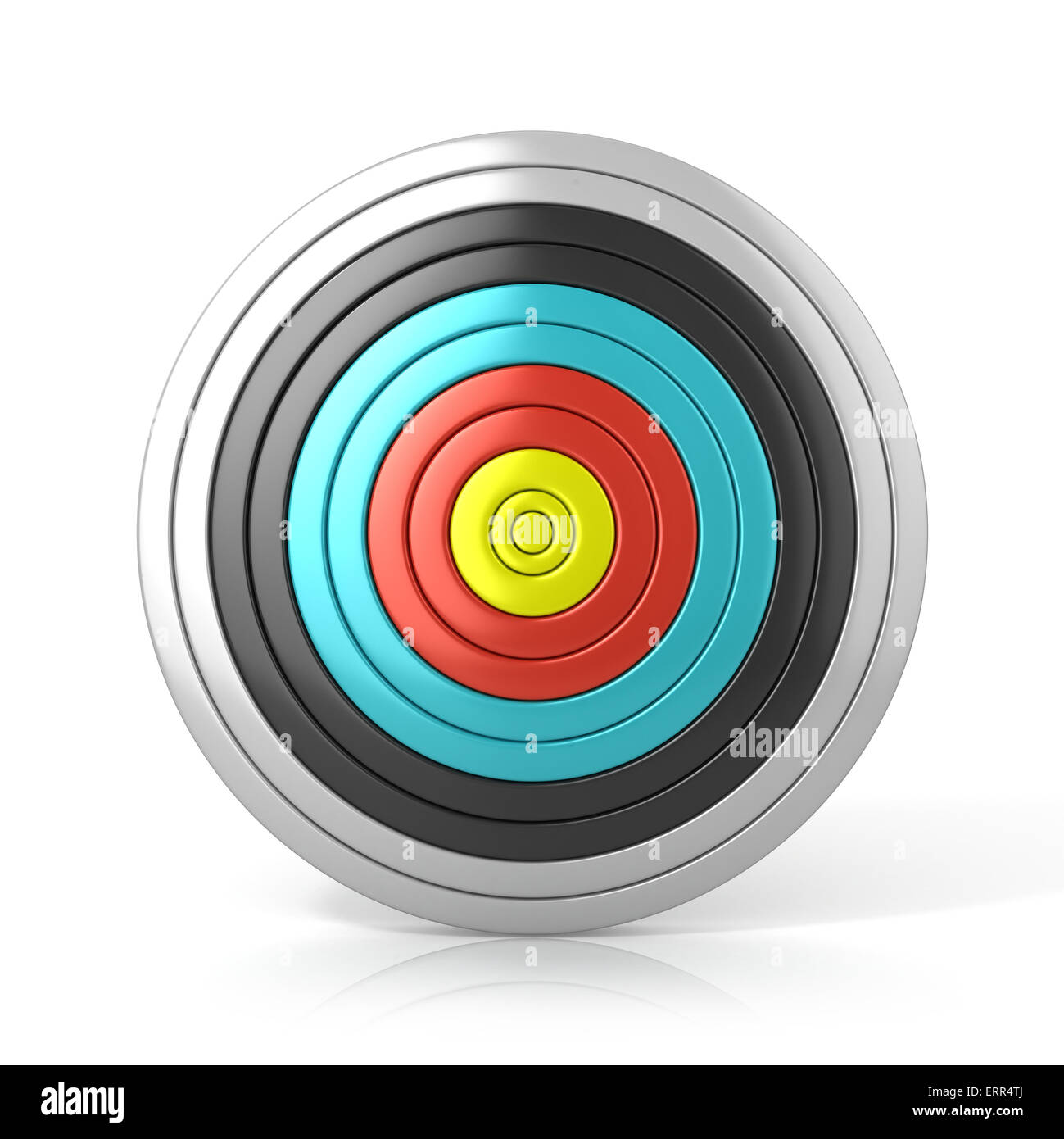 Archery target, isolated on white background. Front view Stock Photo ...
