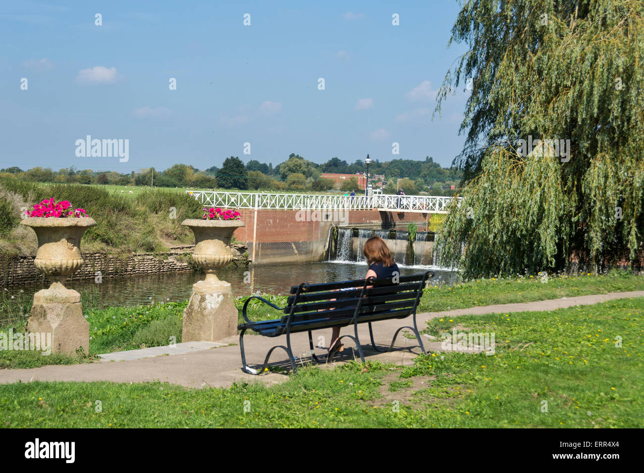Tewkesbury Mill Victoria Gardens River Avon Gloucestershire Uk