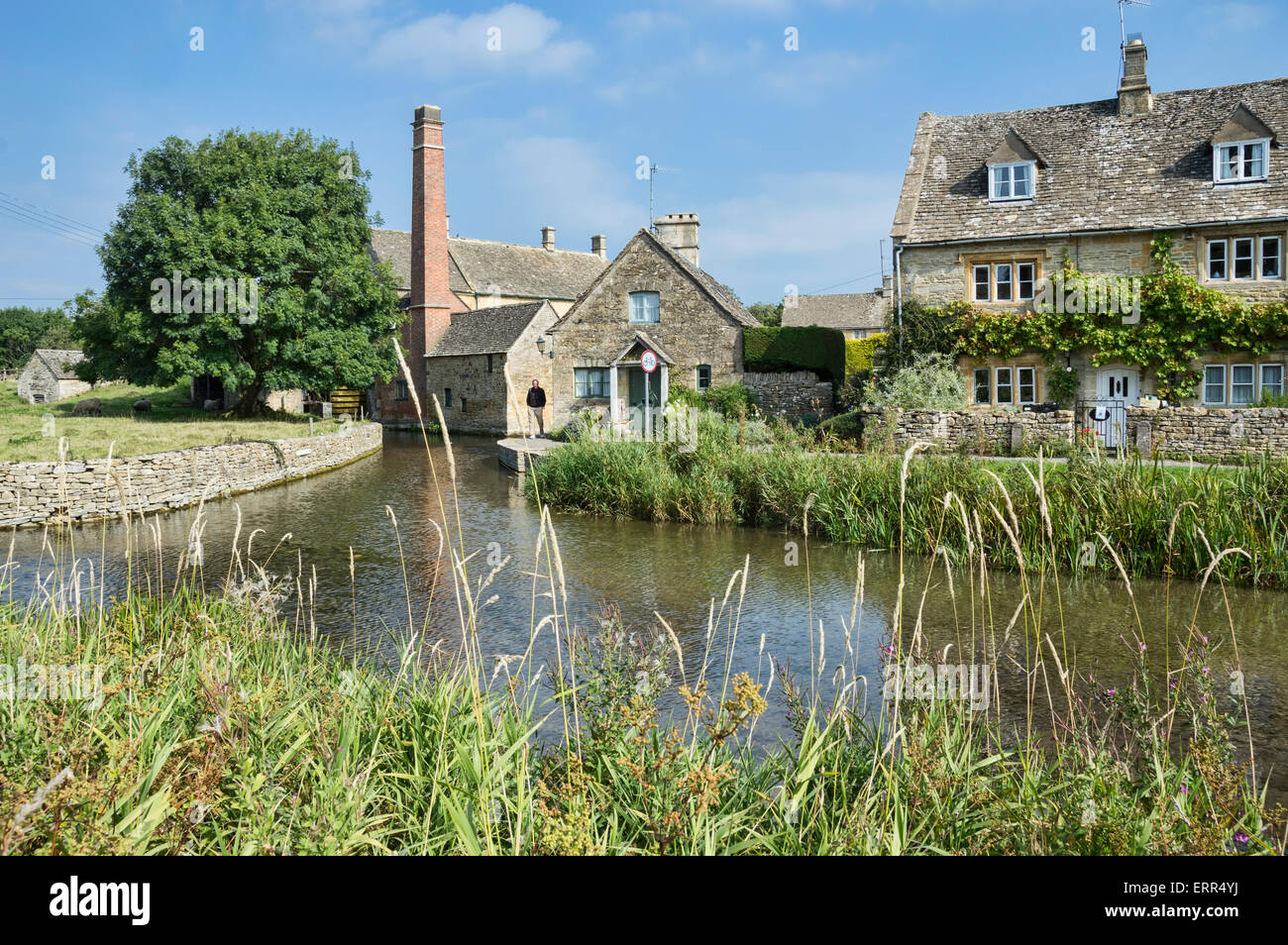 Old Mill and cottages, Lower Slaughter, Gloucestershire, England UK ...