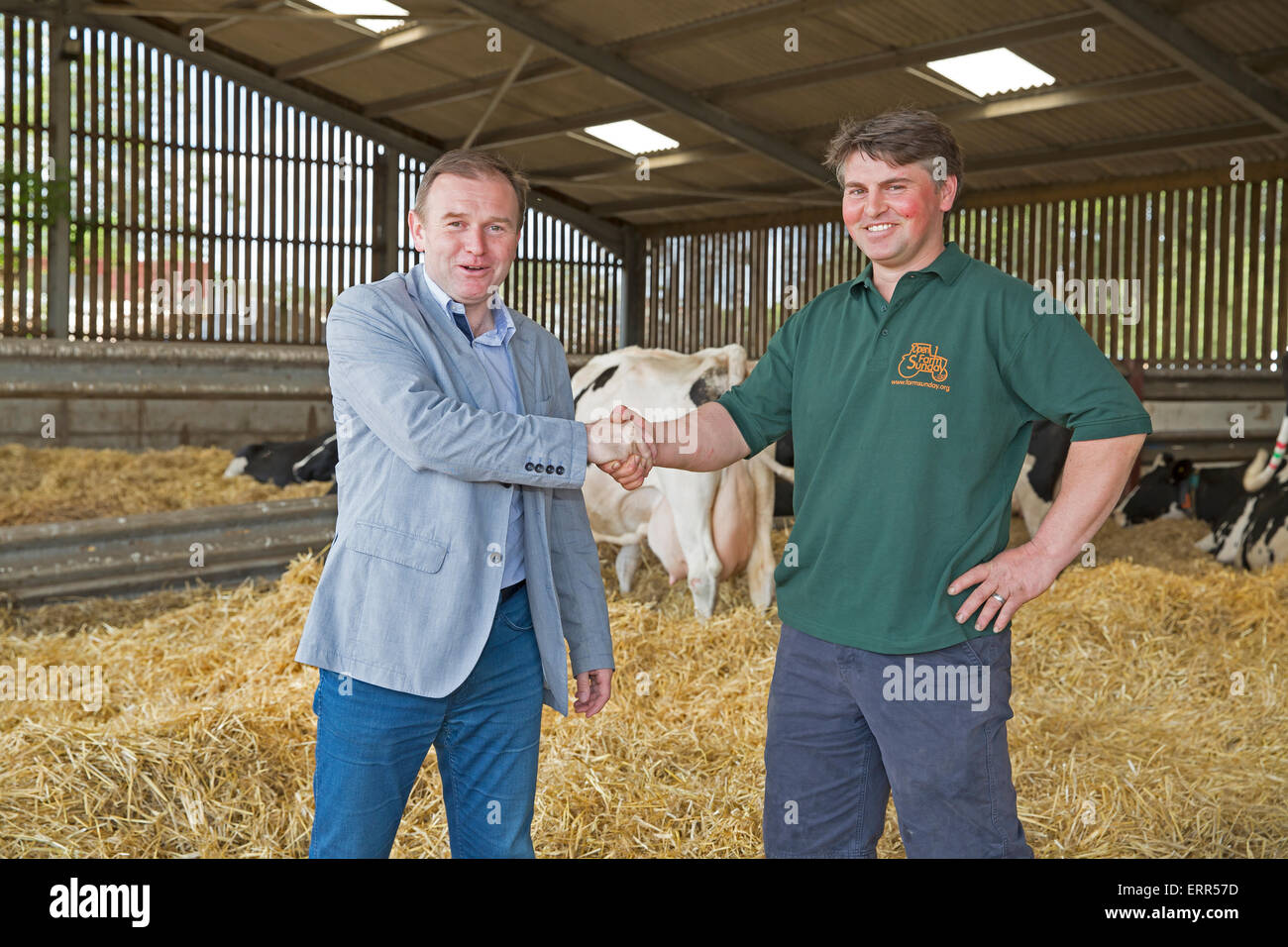 Westerham,UK,7th June 2015,The Farming Minister, George Eustice, shakes ...