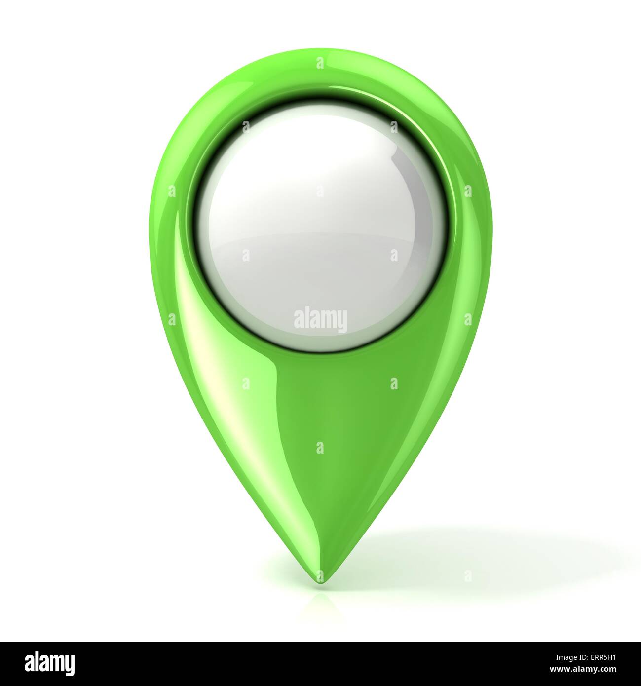 Map pointer. Green. Isolated on white Stock Photo - Alamy