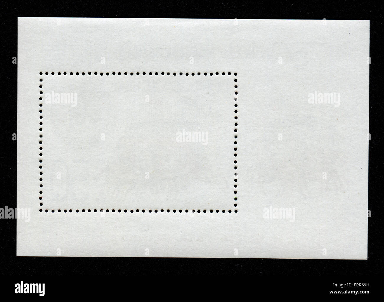 The reverse side of a postage stamp Stock Photo - Alamy