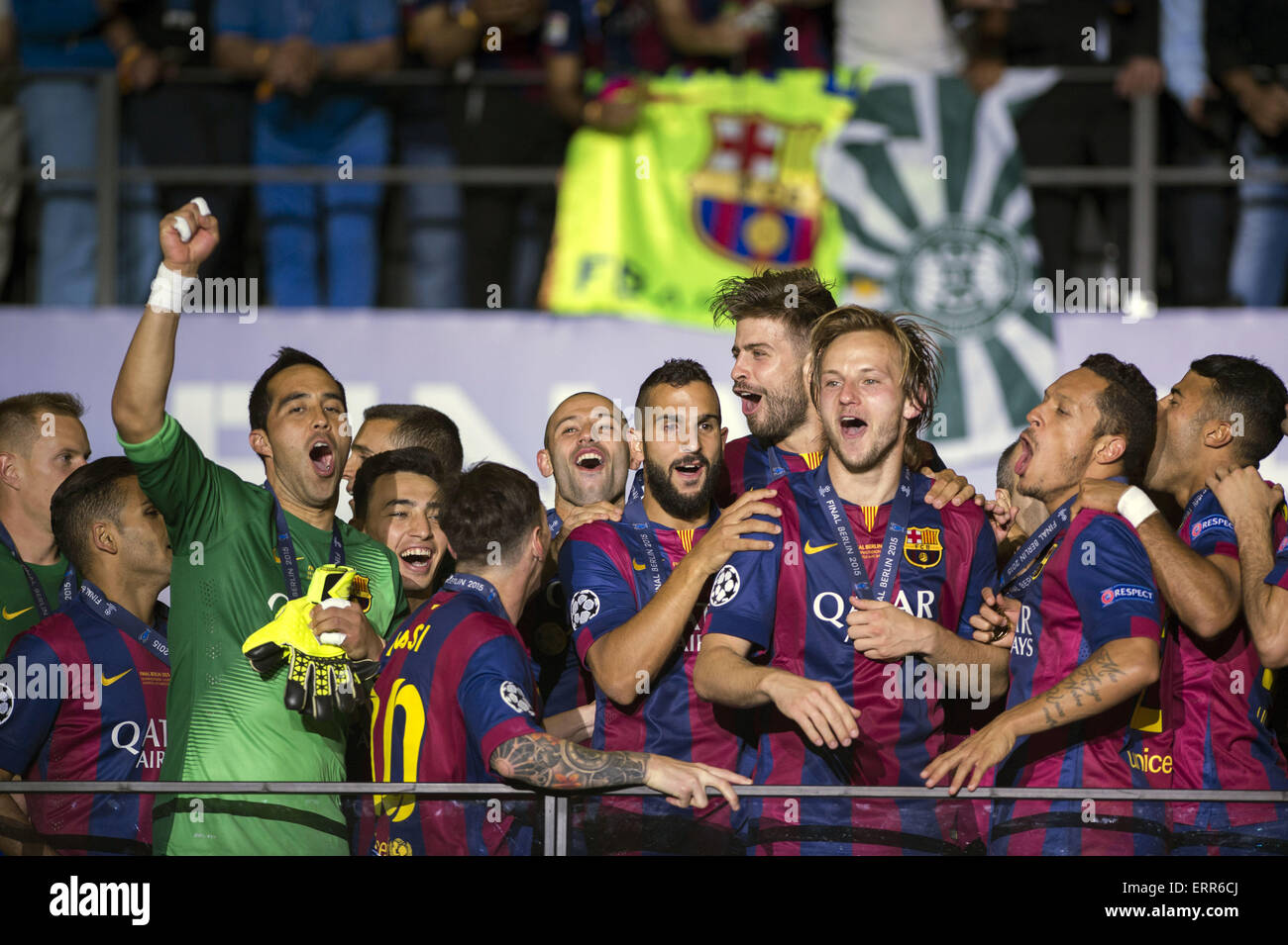 Berlin, Germany. 6th June, 2015. Barcelona team group Football/Soccer ...