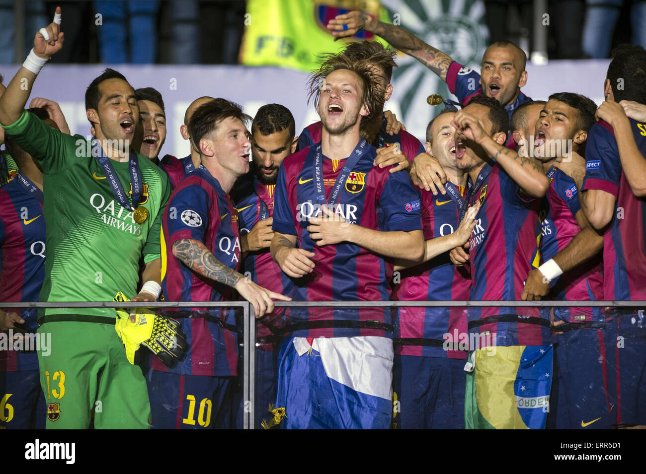 Berlin, Germany. 6th June, 2015. Barcelona team group Football/Soccer ...