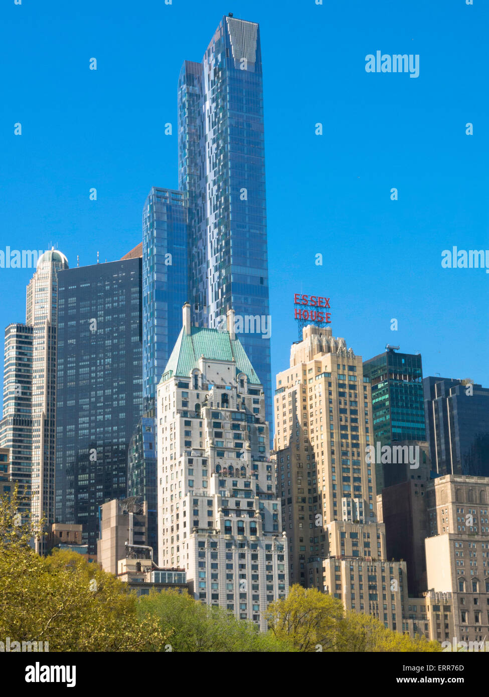 Skyline from Central Park including One 57 Highrise Building, 57th ...