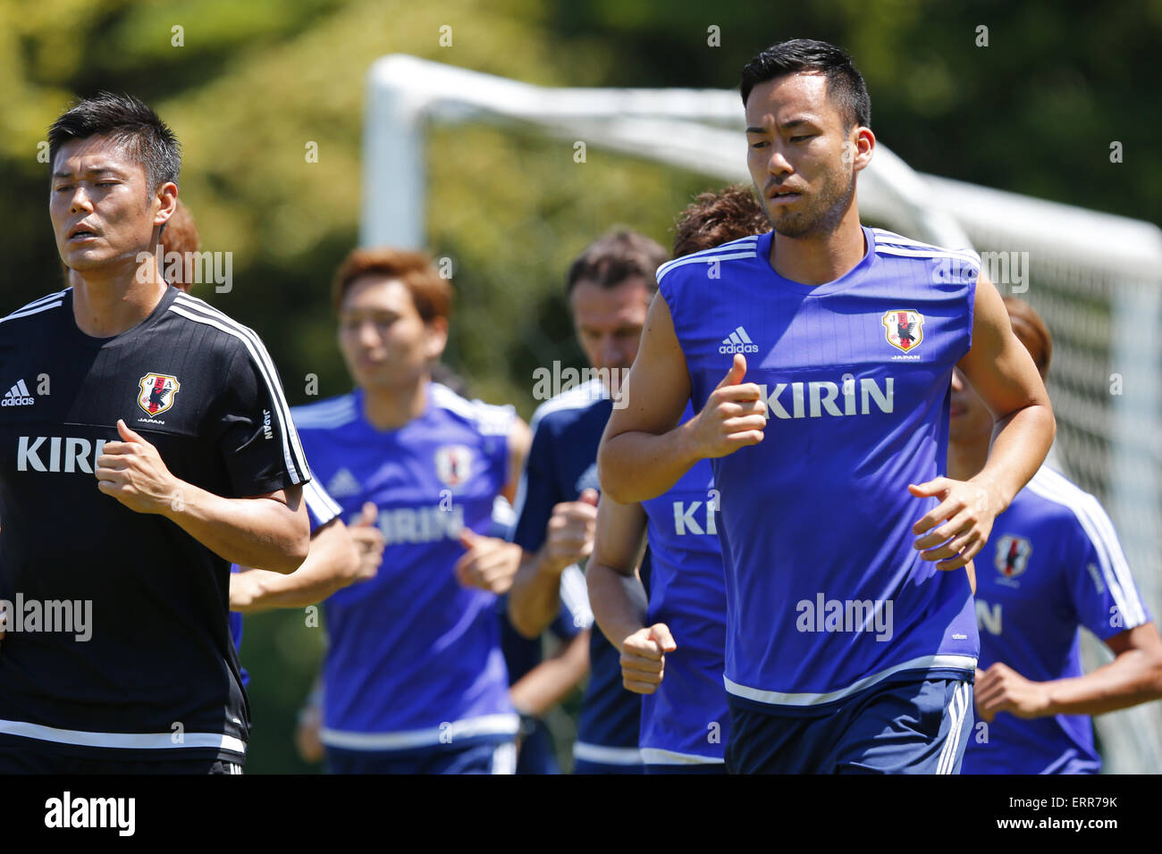 Akitsu Soccer Stadium, Chiba, Japan. 7th May, 2015. (L-R) Eiji ...