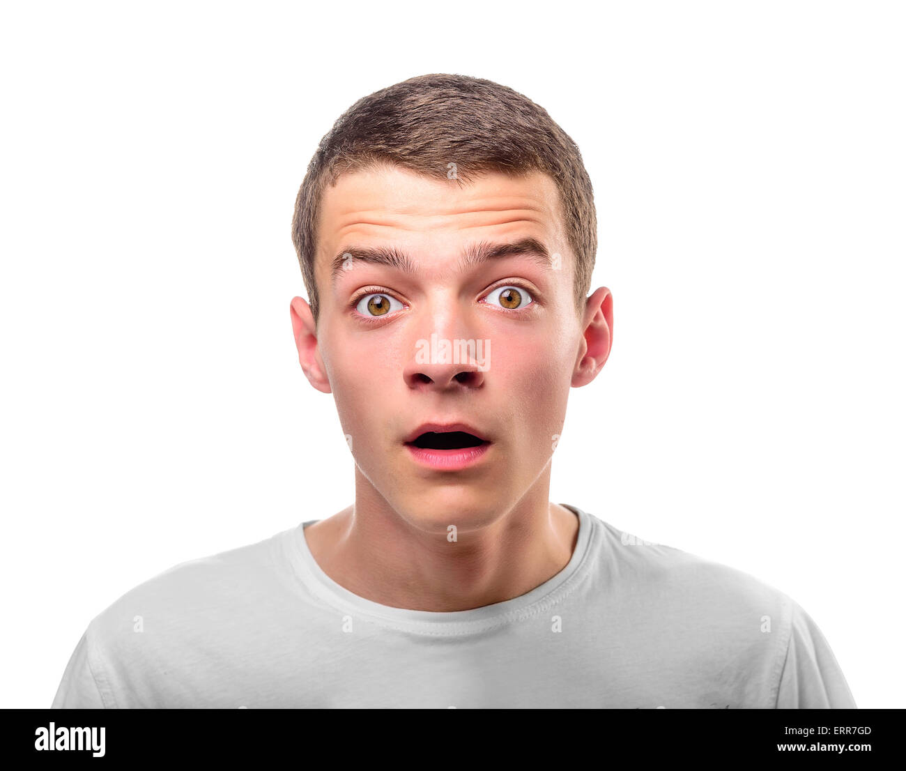 Surprised Young Man Stock Photo - Alamy