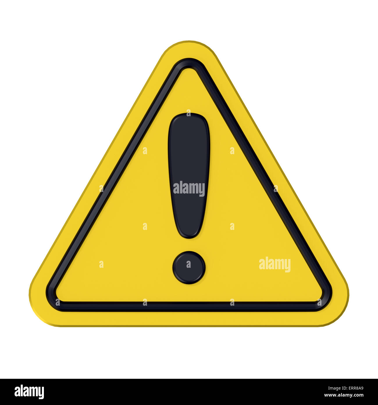 3D rendering of the warning sign Stock Photo - Alamy