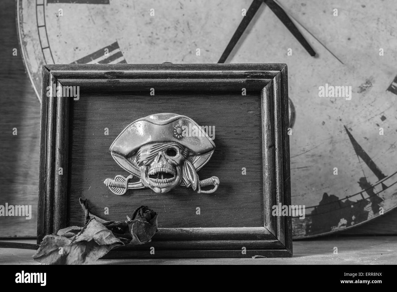 Skull rose Black and White Stock Photos & Images - Alamy