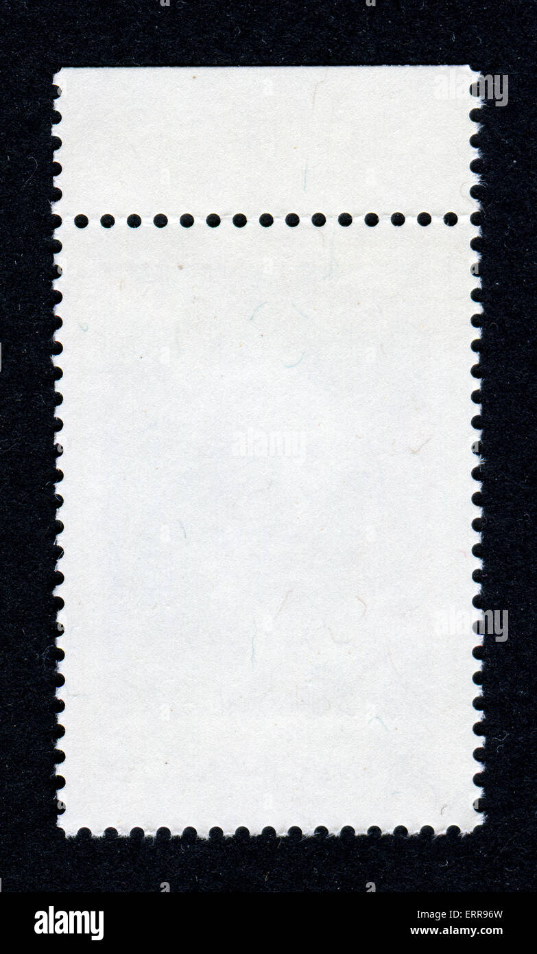 The reverse side of a postage stamp Stock Photo - Alamy