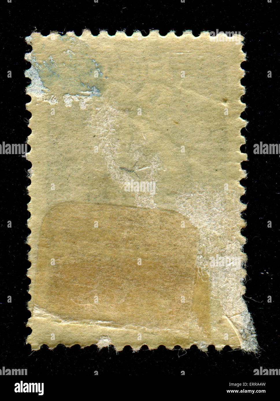 The reverse side of a postage stamp Stock Photo - Alamy