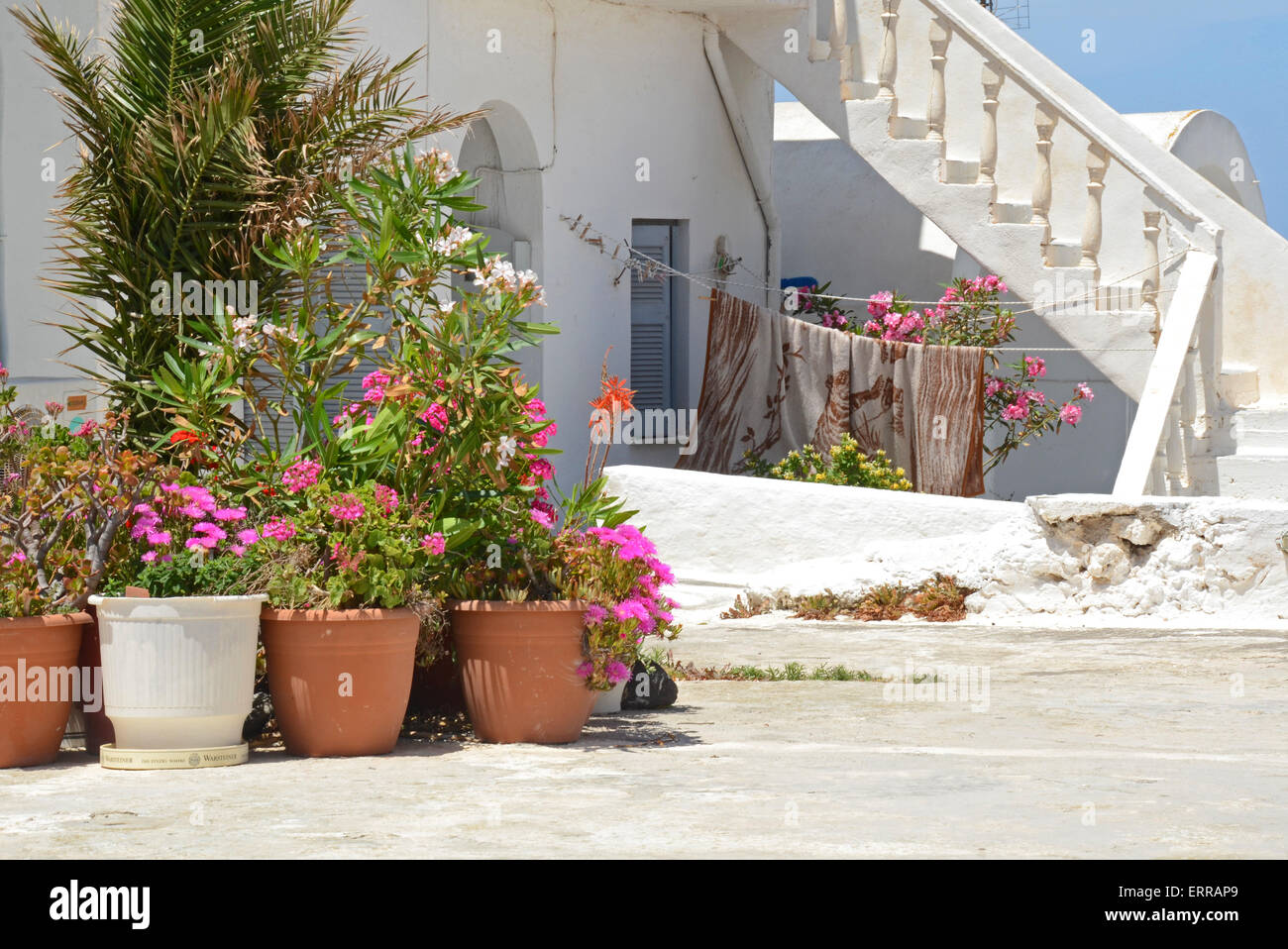 Pretty corner, Santorini, Greece Stock Photo - Alamy