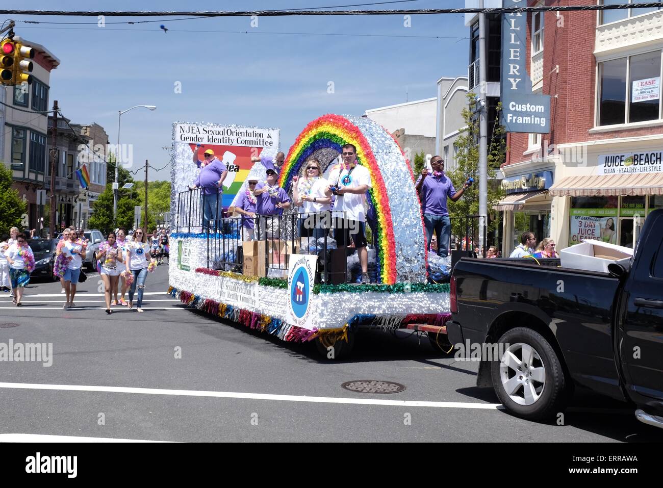 NJEA Sexual Orientation and Gender Identity Committee Float in Jersey Gay Pride Parade, Asbury ...
