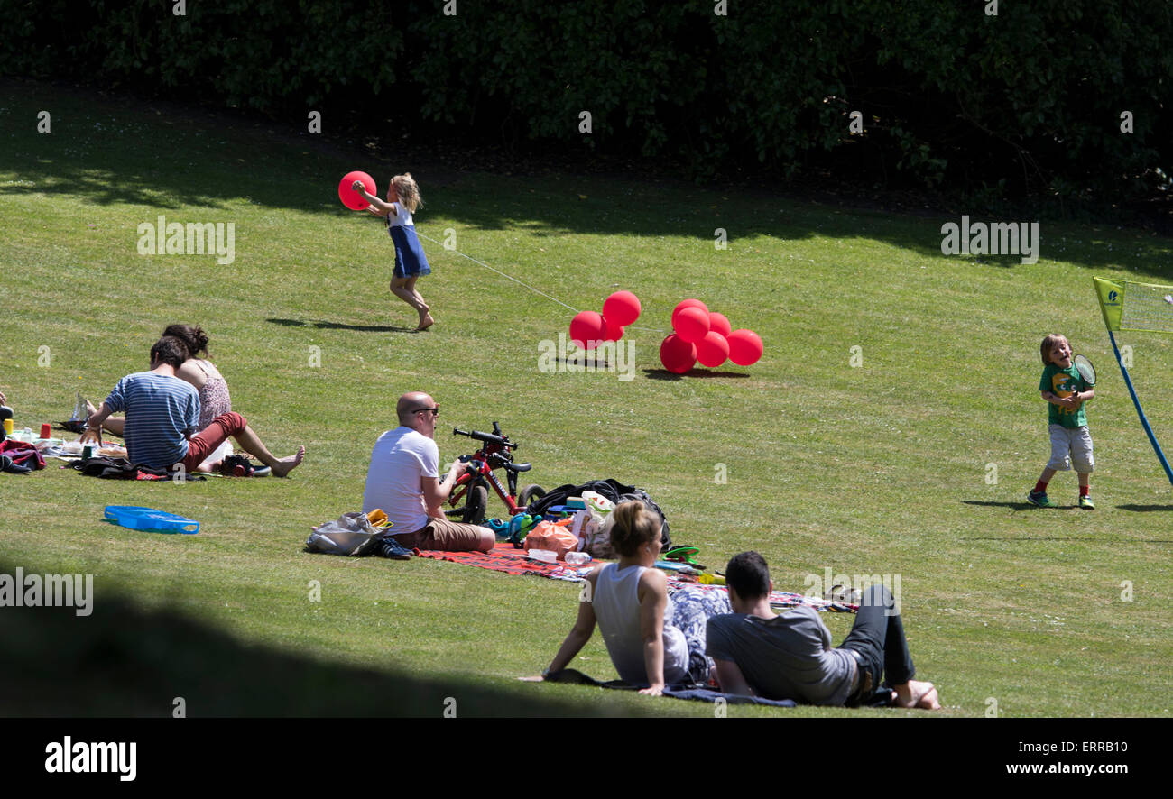 Child running playing balloons birthday outdoor Stock Photo - Alamy
