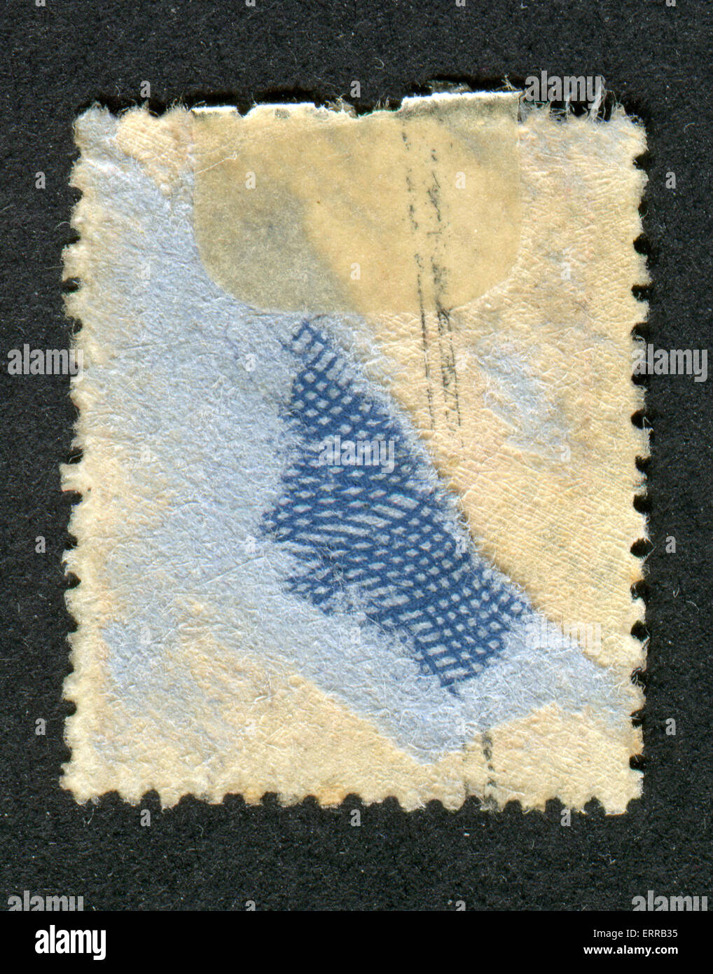 The reverse side of a postage stamp Stock Photo - Alamy