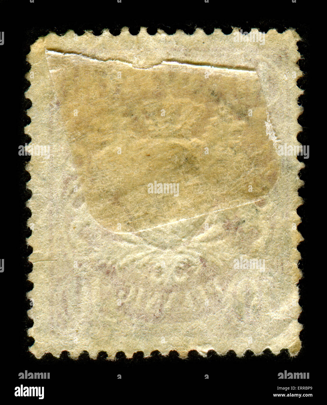 The reverse side of a postage stamp Stock Photo - Alamy