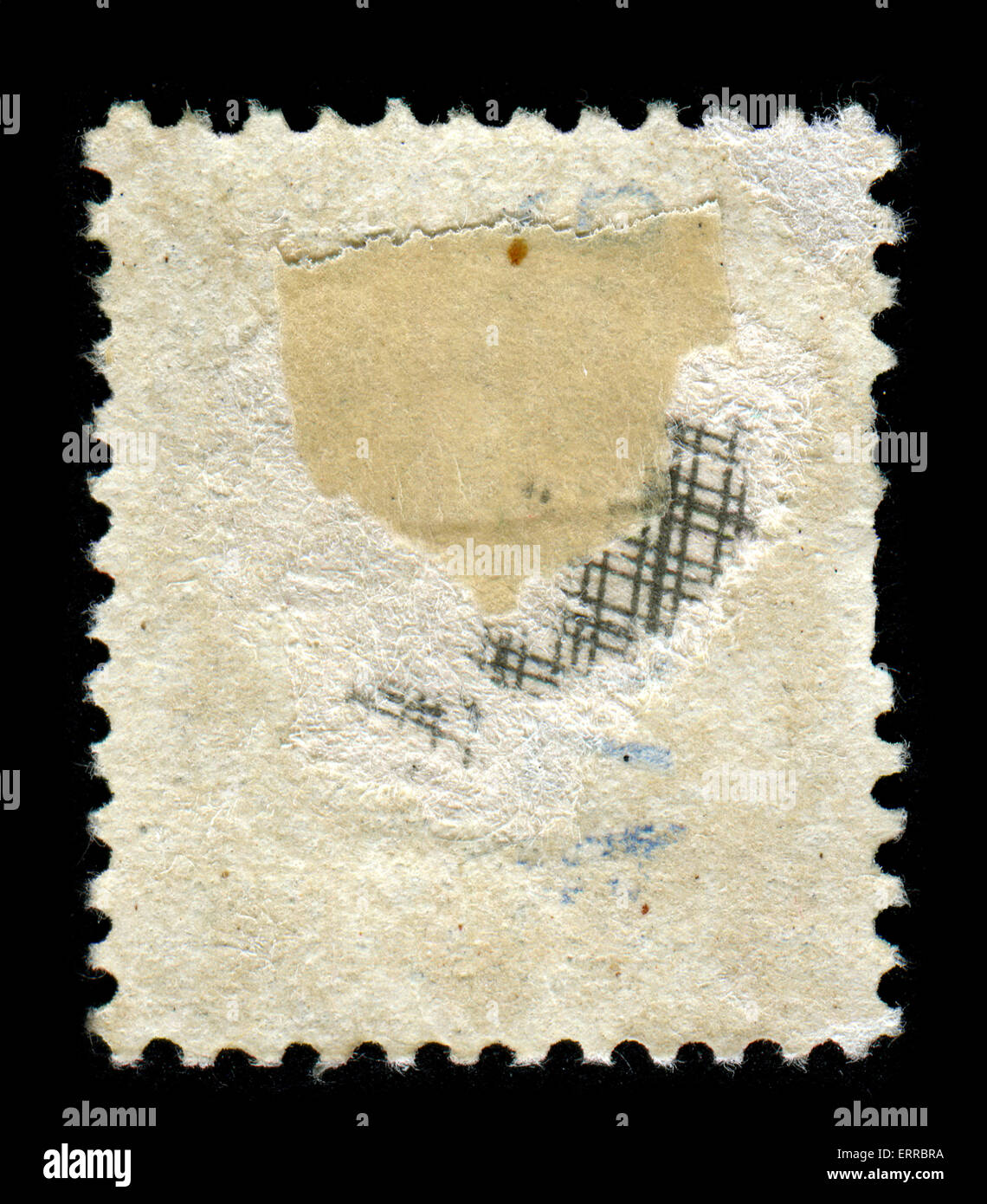 The reverse side of a postage stamp Stock Photo - Alamy