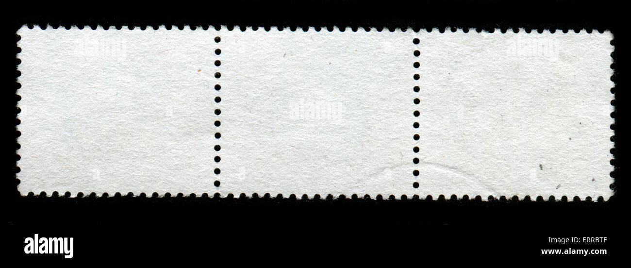 The reverse side of a postage stamp Stock Photo - Alamy