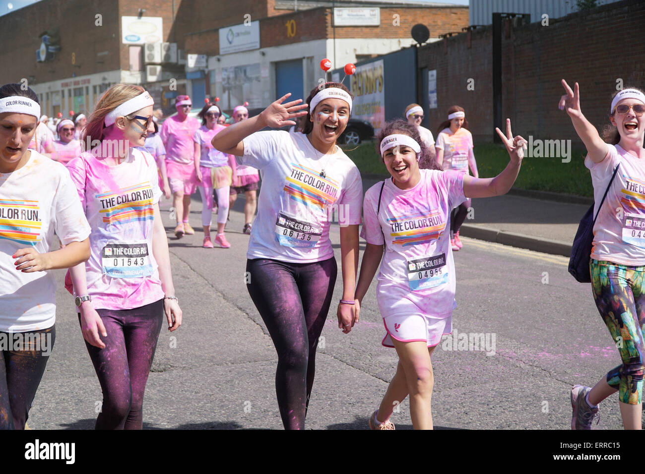 London,UK, 7th June 2015 : Over 19,000 people took part in the Color ...