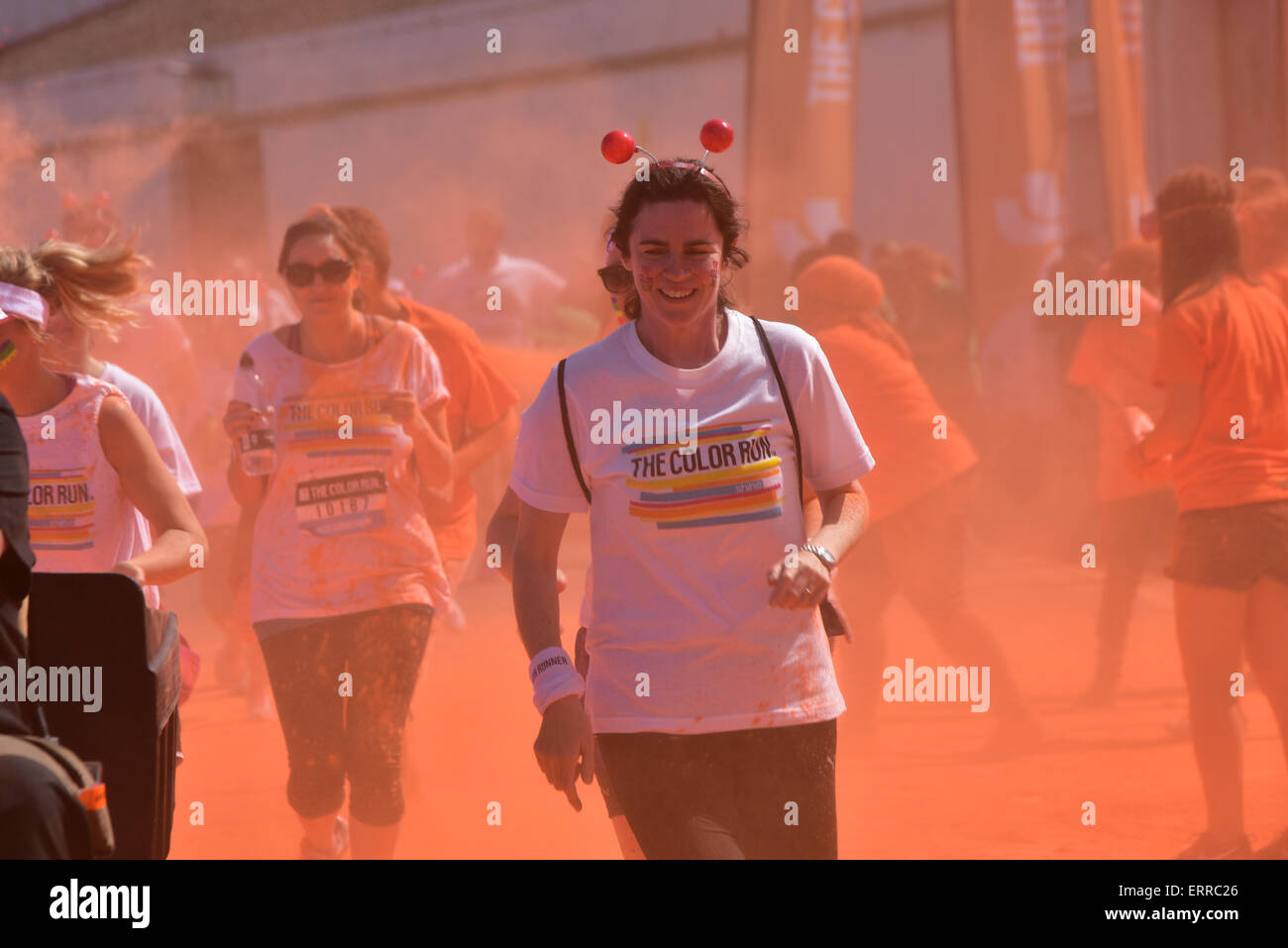 London,UK, 7th June 2015 : Over 19,000 people took part in the Color ...